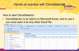 Cloneselector software training | PPT