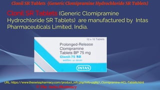 Clonil SR Tablets (Generic Clomipramine Hydrochloride SR Tablets) | PDF