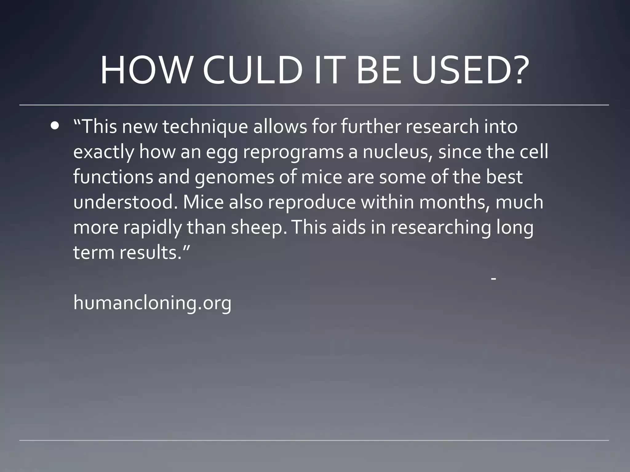 Honolulu Cloning Technique | PPTX | Infertility | Reproductive Health
