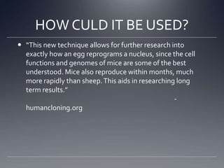 Honolulu Cloning Technique | PPTX | Infertility | Reproductive Health