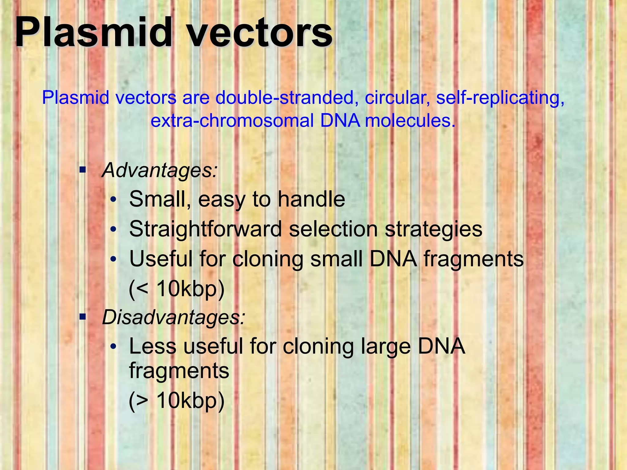 Cloning by bacterial plasmids | PPTX