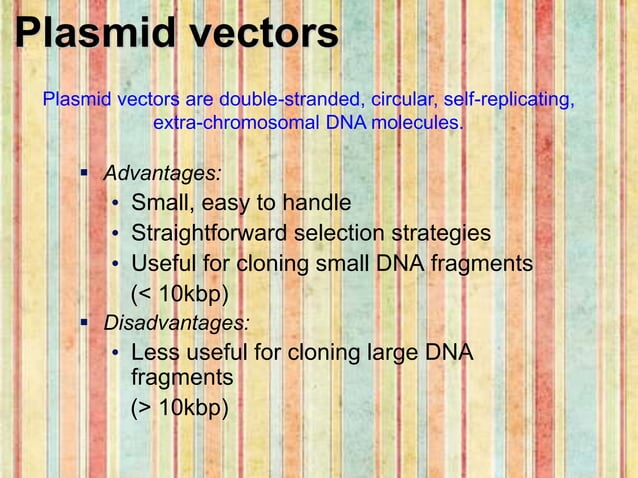 Cloning by bacterial plasmids | PPTX | Biological Sciences | Science