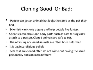 Cloning | PPTX