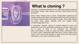 Cloning- Unlocking the Secrets of Genetic Replication - Cloning ...