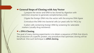 Cloning and molecular analysis of gene | PPT