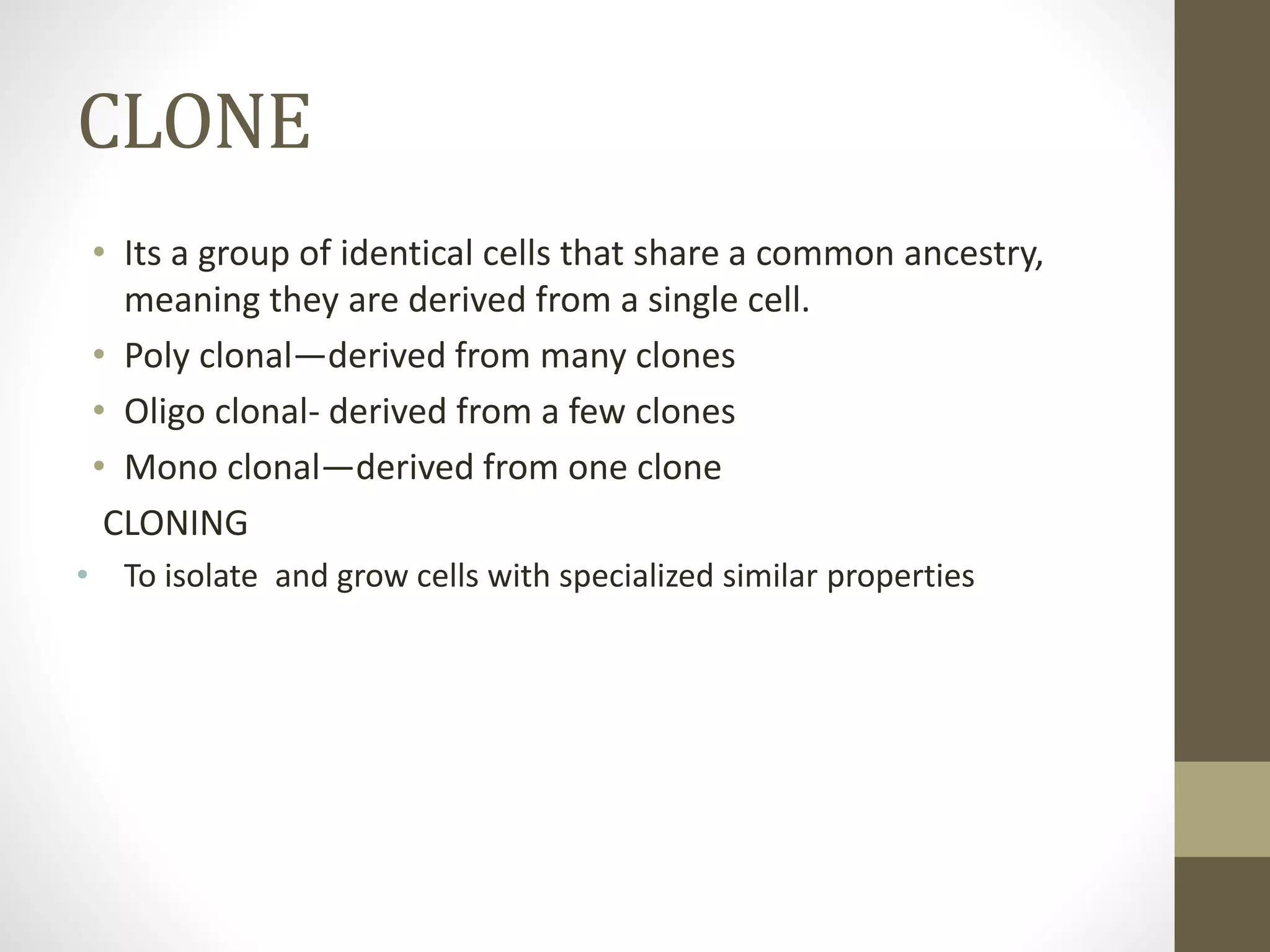 Cloning and selection by ghalia | PPTX