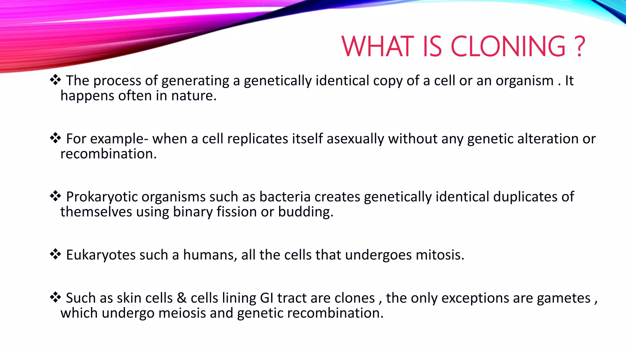 Cloning and types of cloning | PPTX