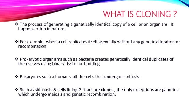 Cloning and types of cloning | PPTX | Biological Sciences | Science