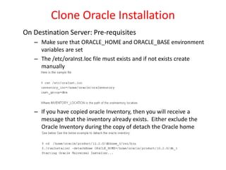 Cloning an Oracle Home or Oracle Install.pptx