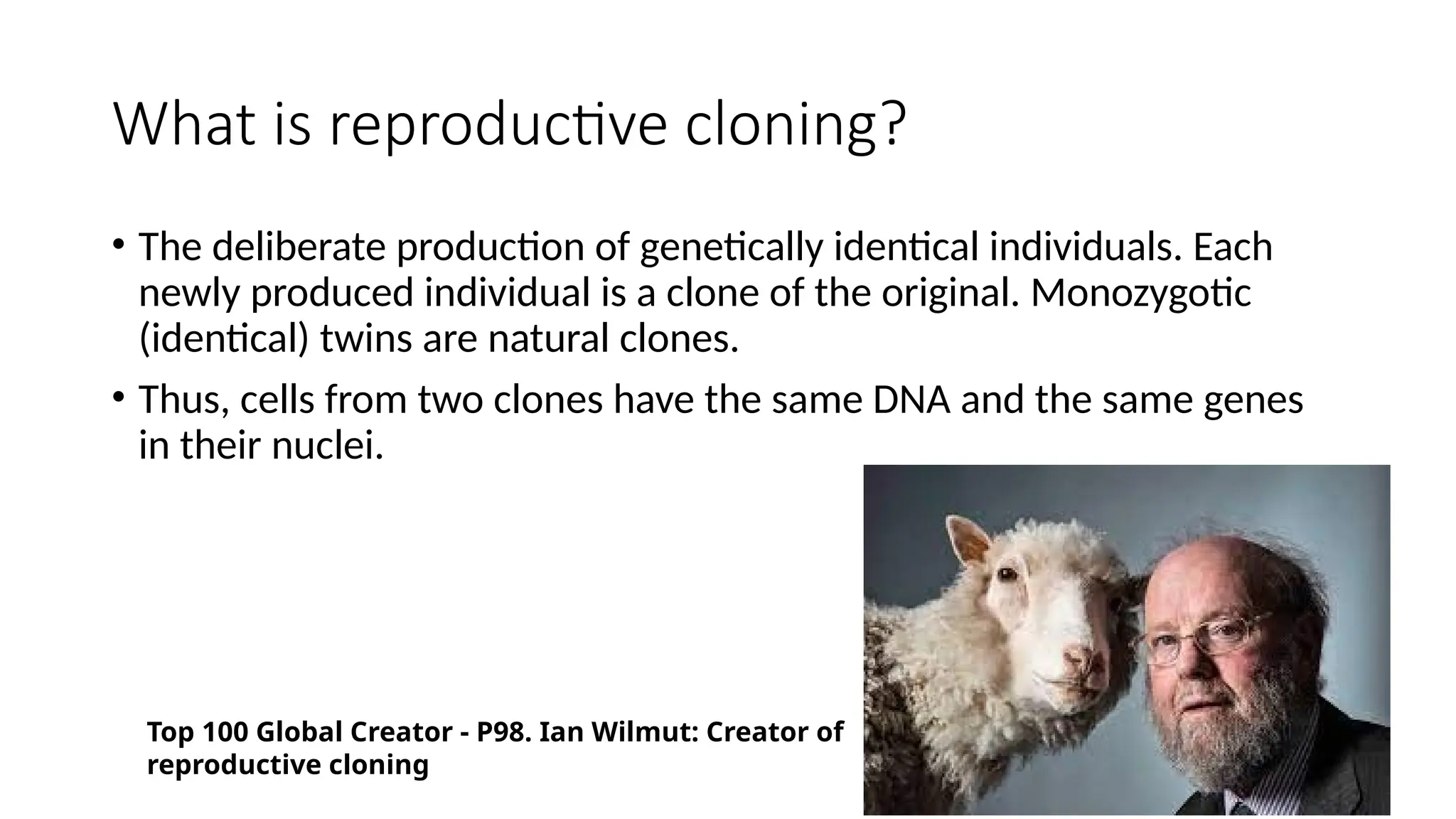 biology cloning processes DNA and the genes | PPT