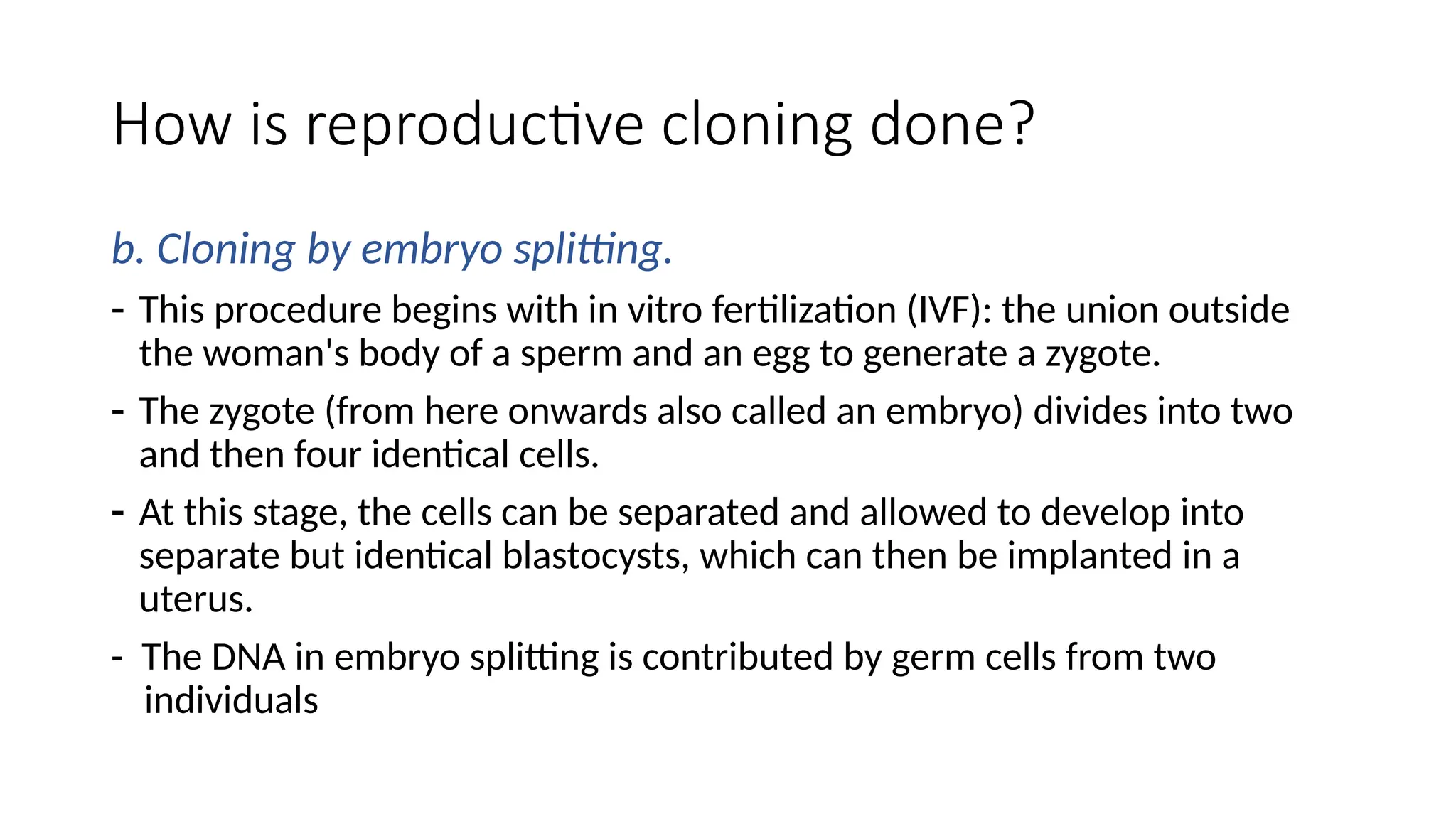 biology cloning processes DNA and the genes | PPT