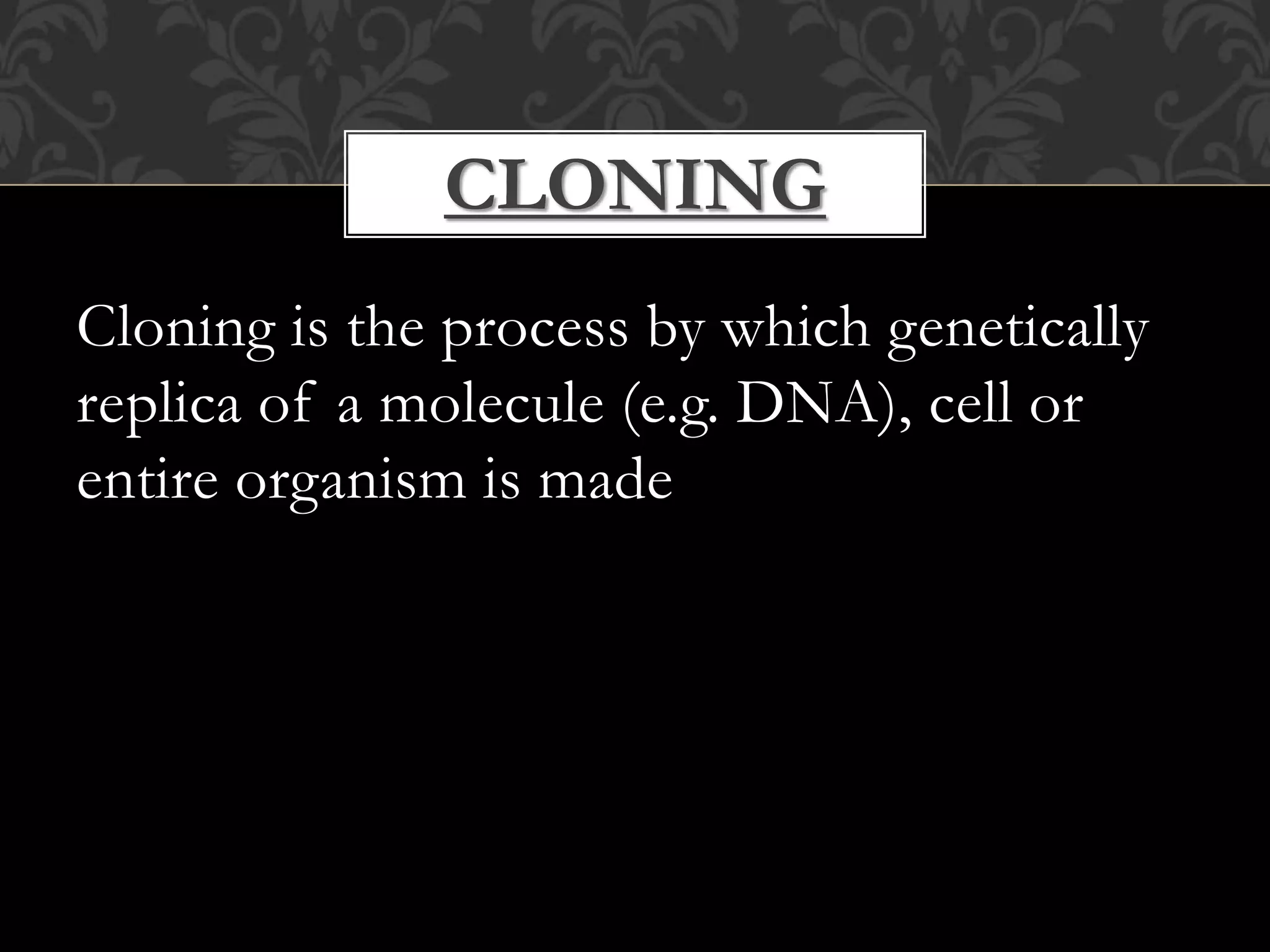 Cloning - Grade 10 | PPTX