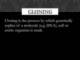 Cloning - Grade 10 | PPTX