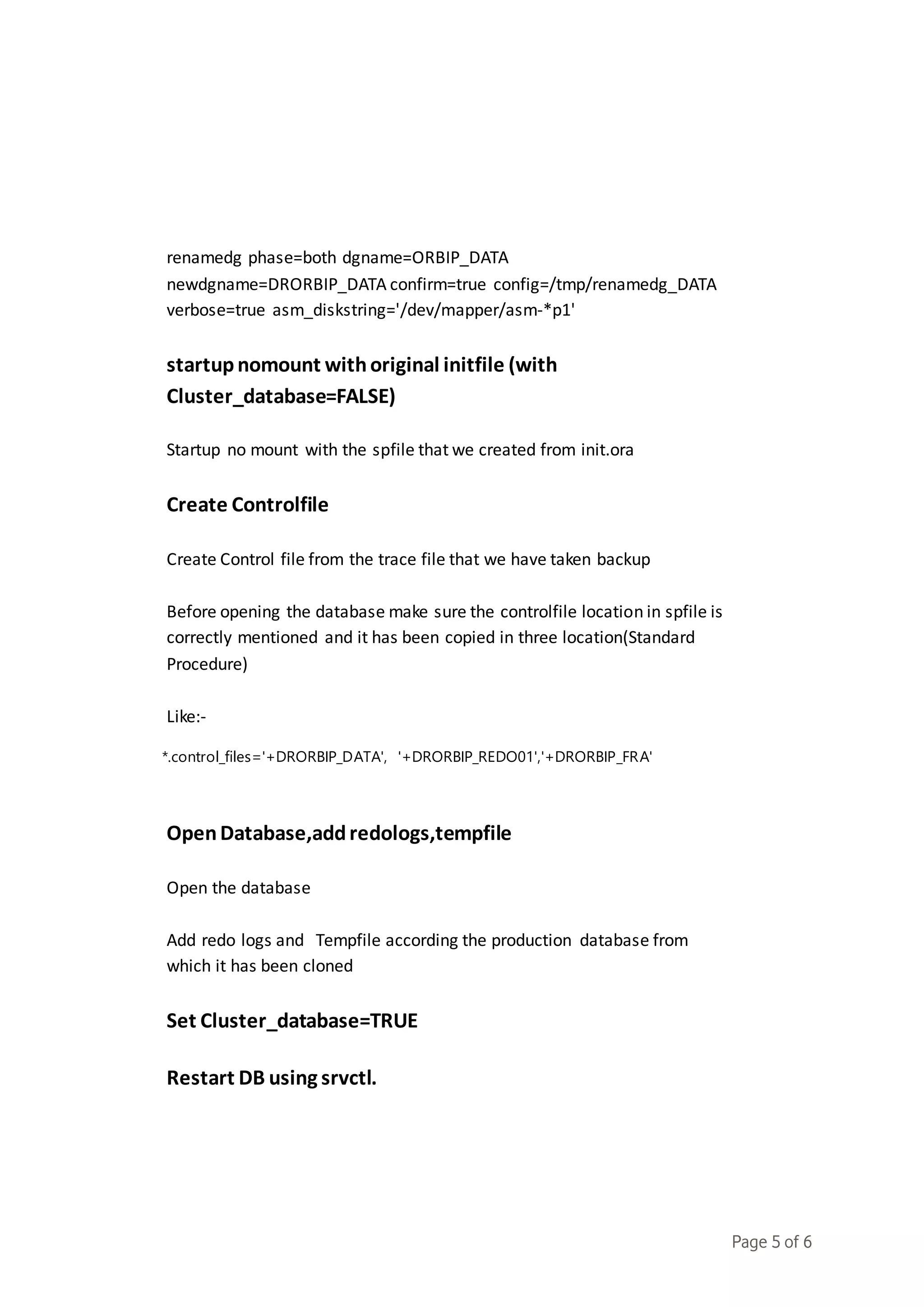 Cloning database using srdf copy | PDF