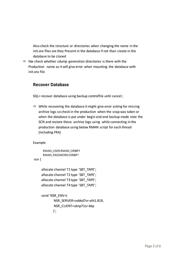Cloning database using srdf copy | PDF