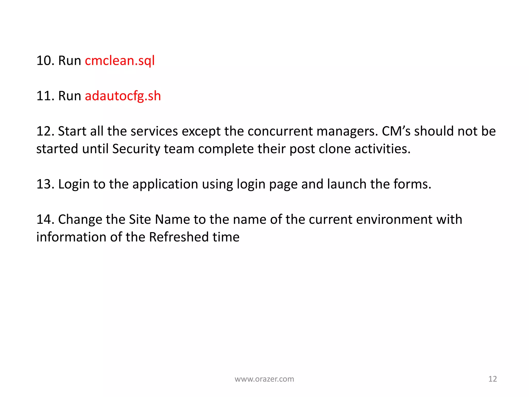 Cloning Oracle EBS R12: A Step by Step Procedure | PPTX | Databases | Computer Software and ...