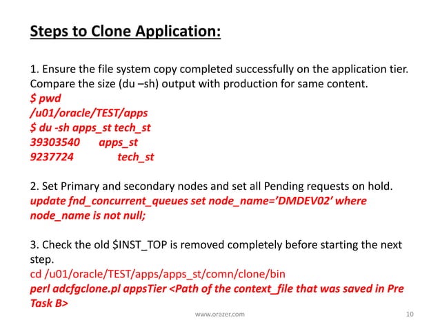 Cloning Oracle EBS R12: A Step by Step Procedure | PPTX | Databases ...