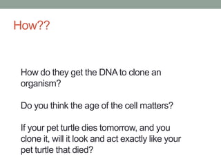 Cloning & Genetic Engineering | PPTX