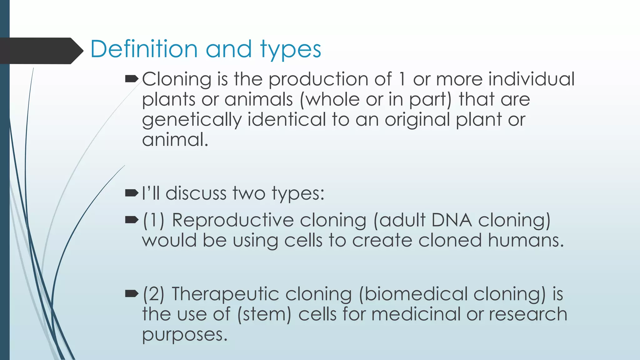 Cloning(human cloning) sreenivas.m final ppt | PPTX