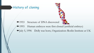 Cloning(human cloning) sreenivas.m final ppt | PPT