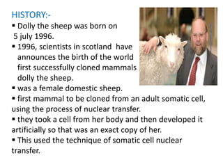 Cloning in mammals by nuclear transfer technique... | PPTX