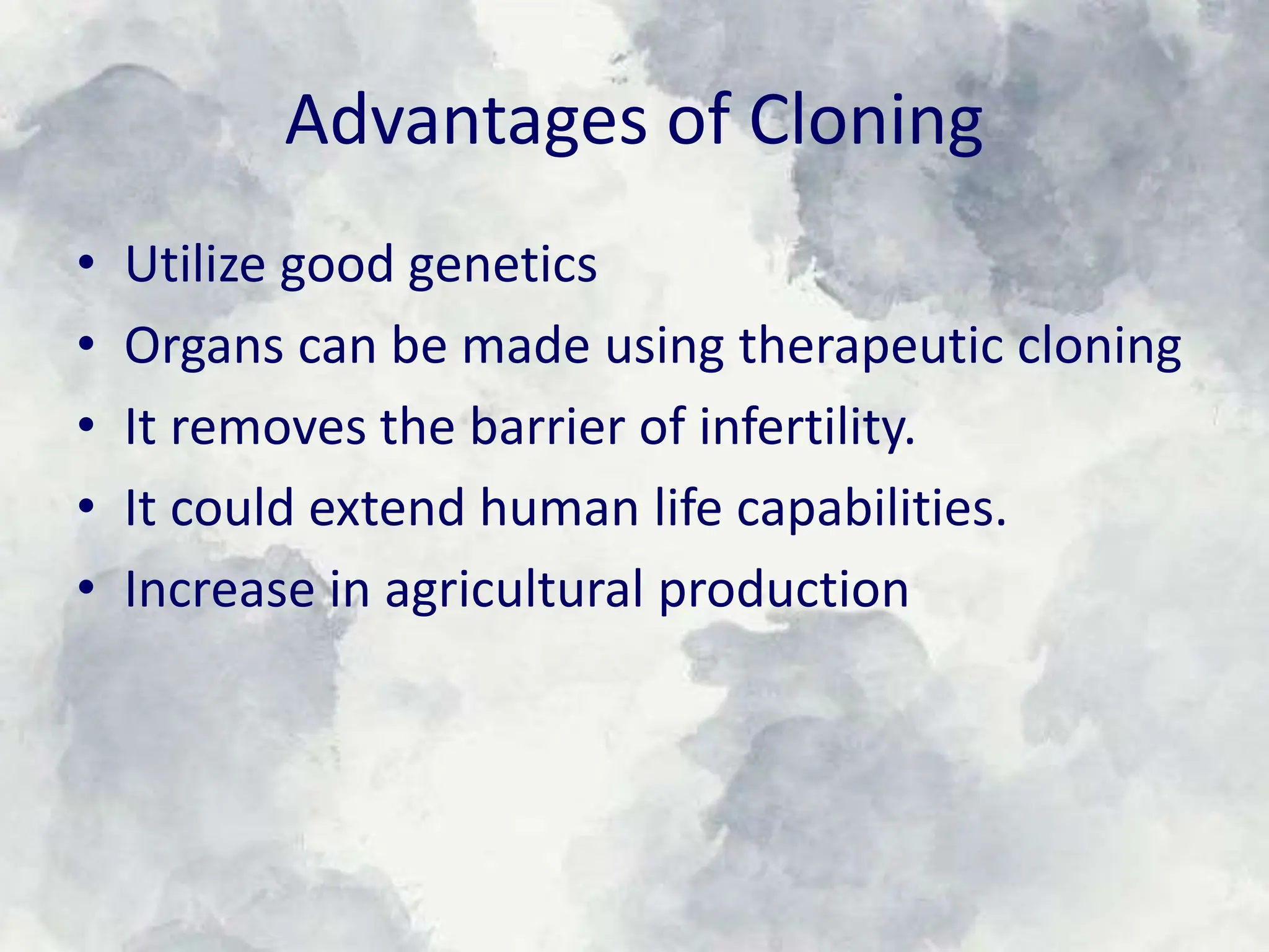 Cloning : introduction, types , advantages and disadvantages | PPTX