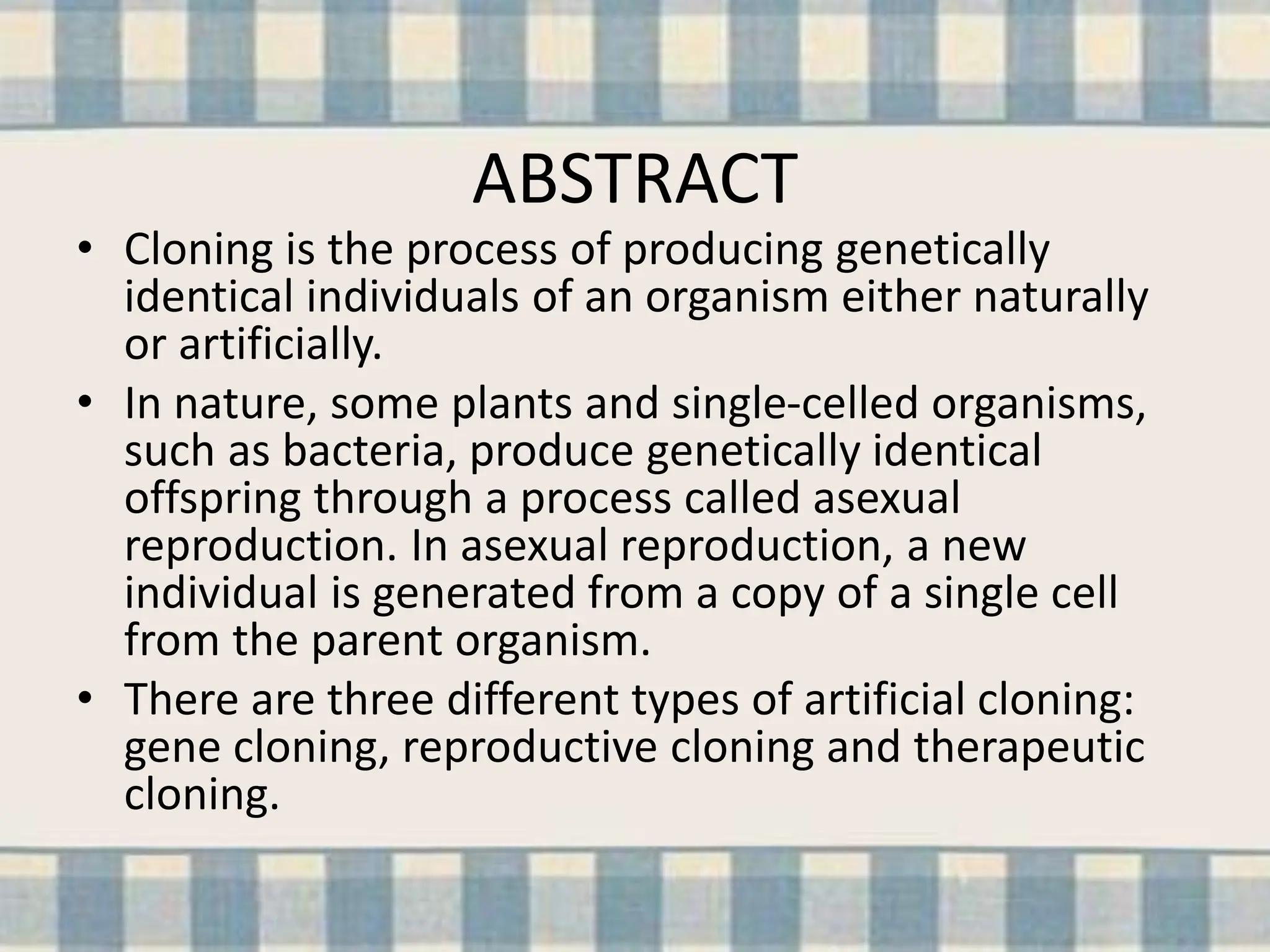 Cloning Introduction Types Advantages And Disadvantages Pptx