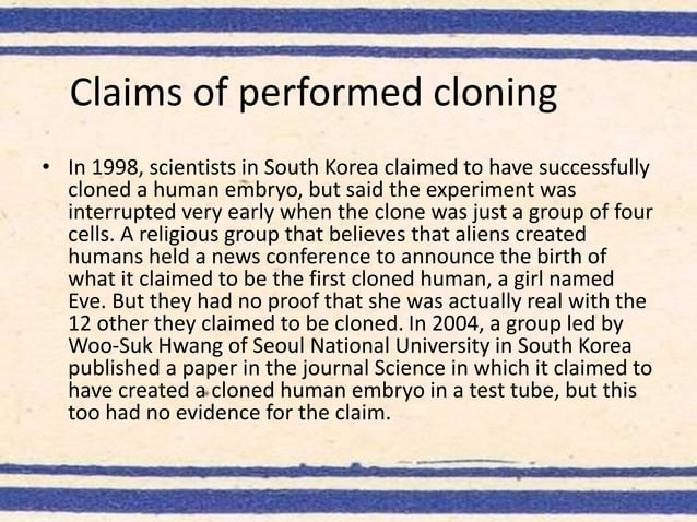 Cloning : introduction, types , advantages and disadvantages | PPTX