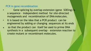 Cloning pcr amirtham | PPTX