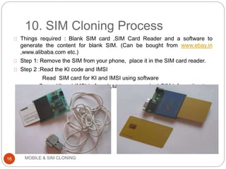 Mobile Phone and SIM card cloning | PPT