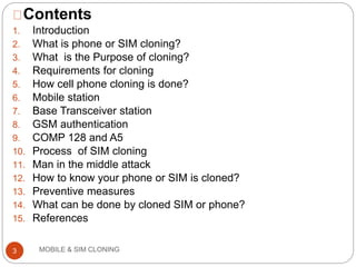 Mobile Phone and SIM card cloning | PPT