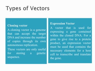 Cloning vector | PPTX