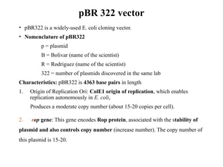 cloning vectors and plasmid vectors.pptx