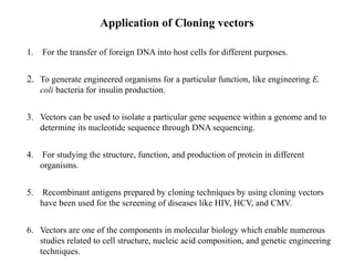 cloning vectors and plasmid vectors.pptx