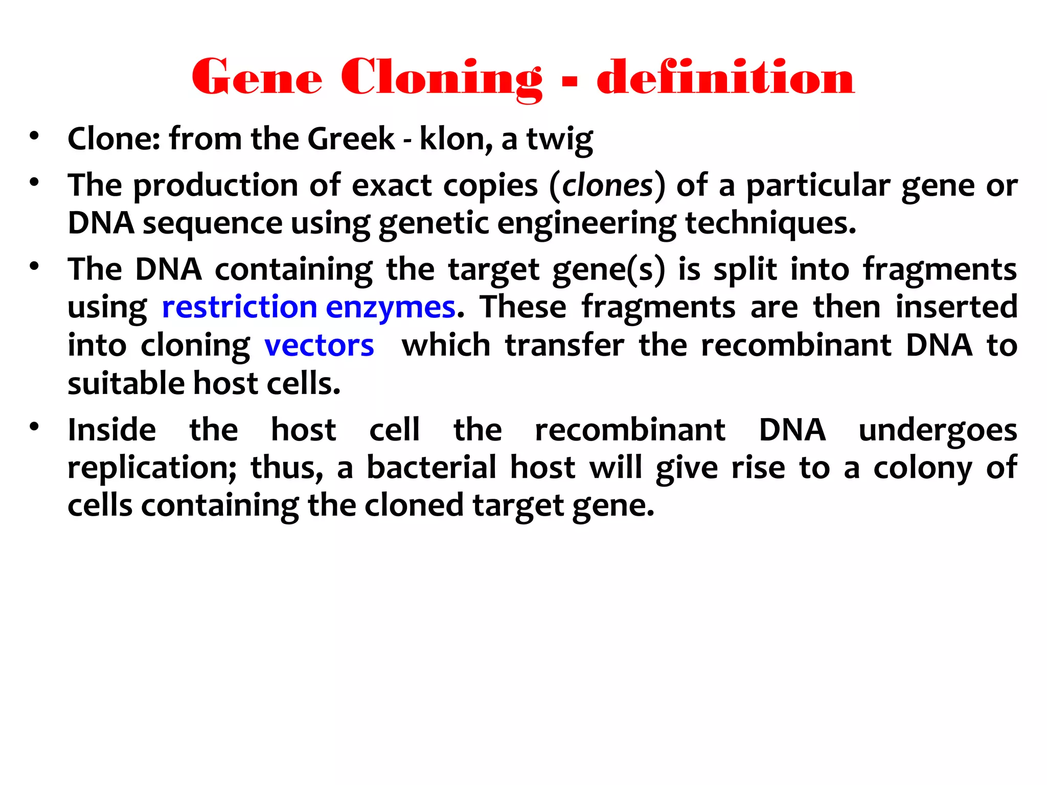 Cloning vectors | PPT