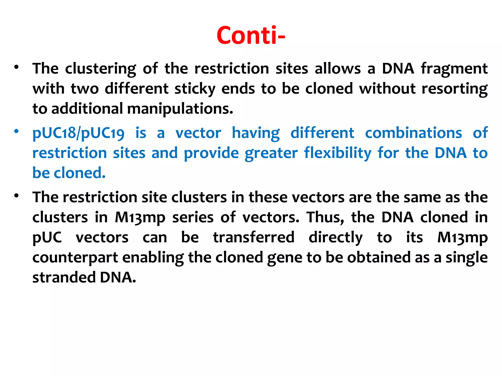 Cloning vectors | PPT