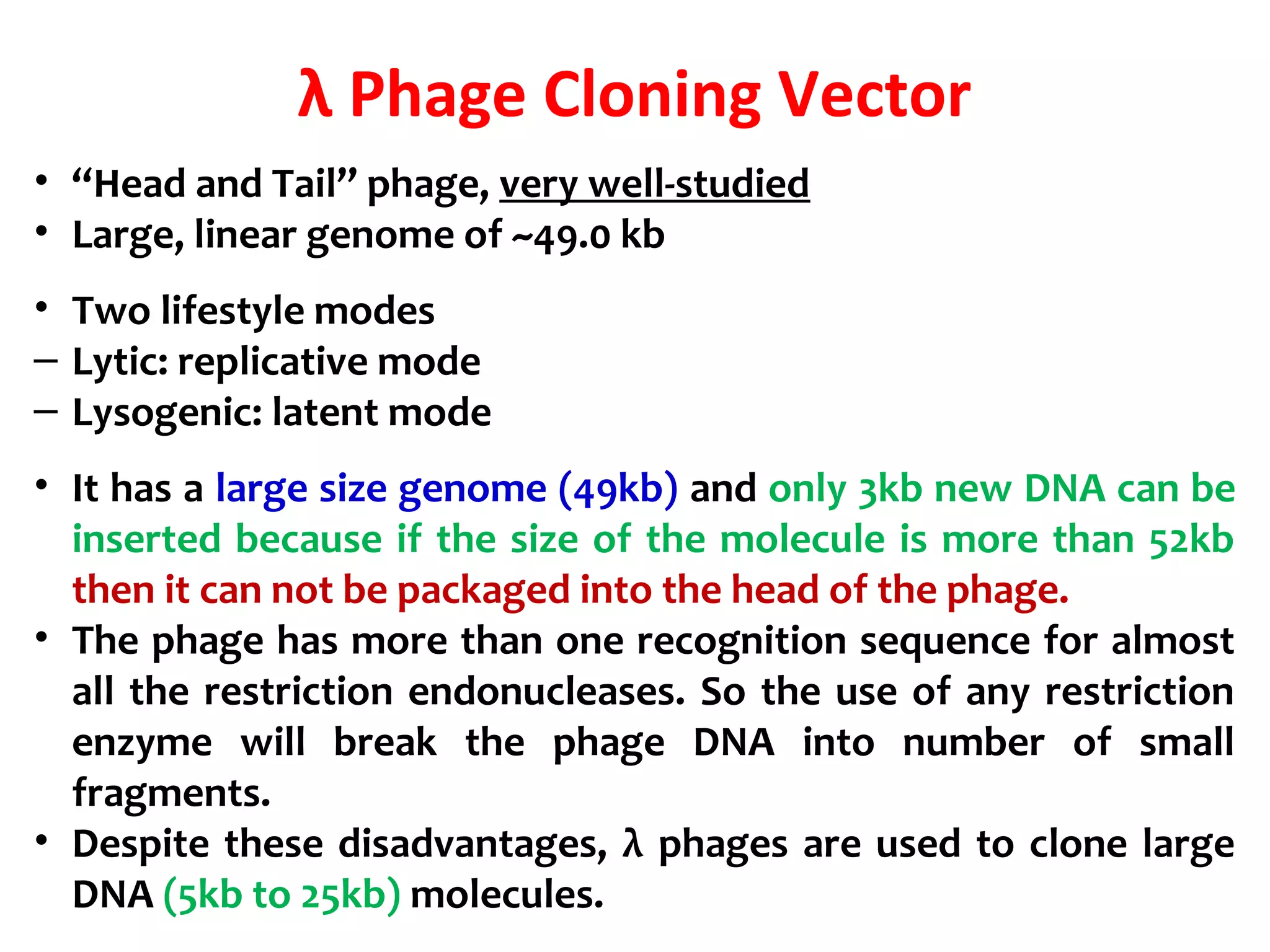 Cloning vectors | PPT