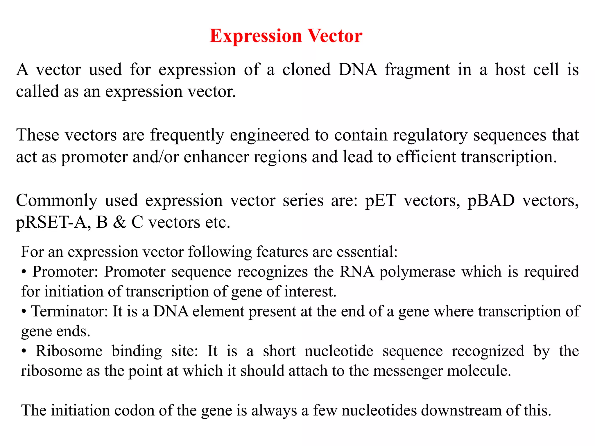 Cloning vectors | PPTX