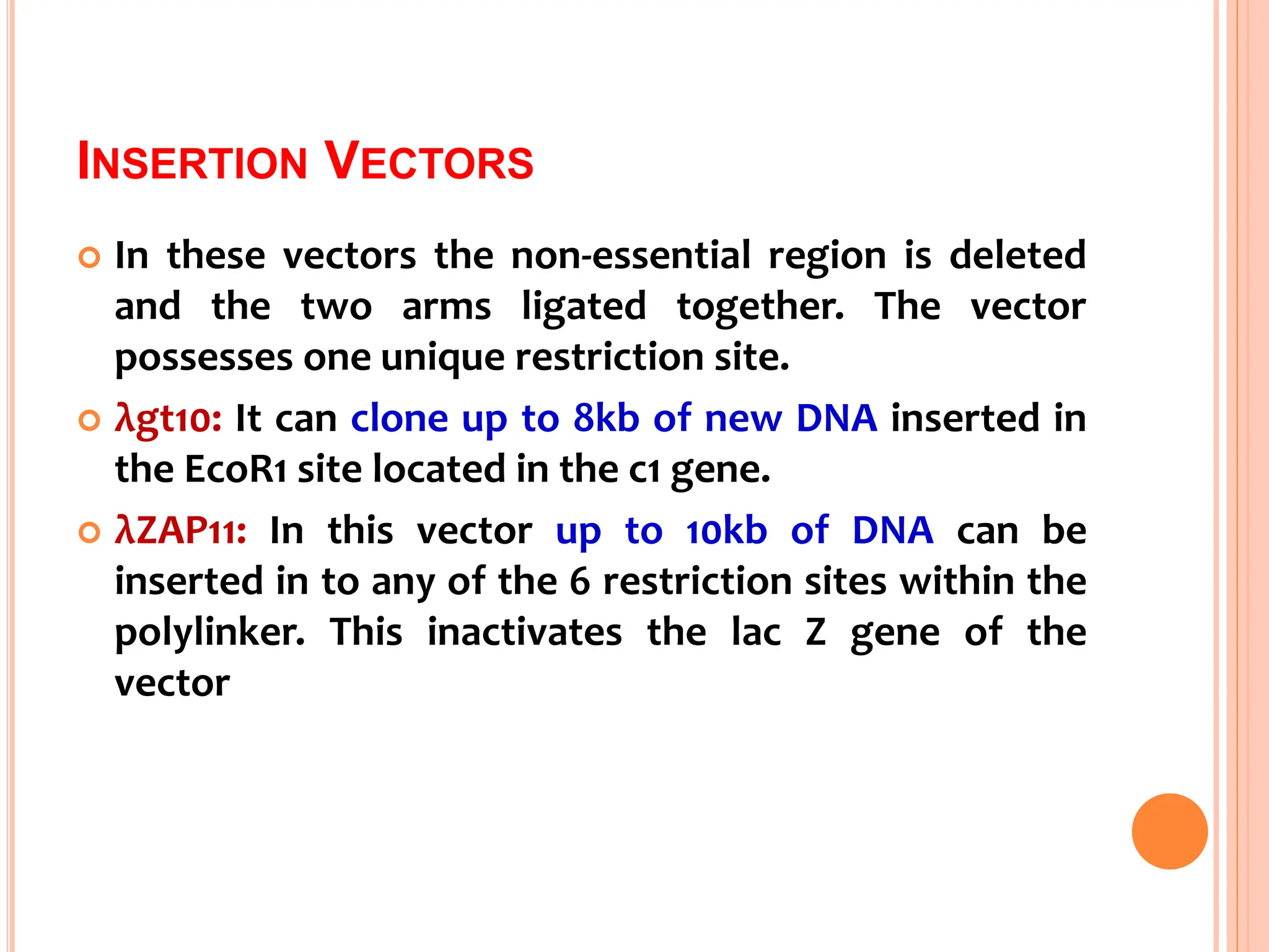 cloning vectors and their role in genetic engineering | PPTX