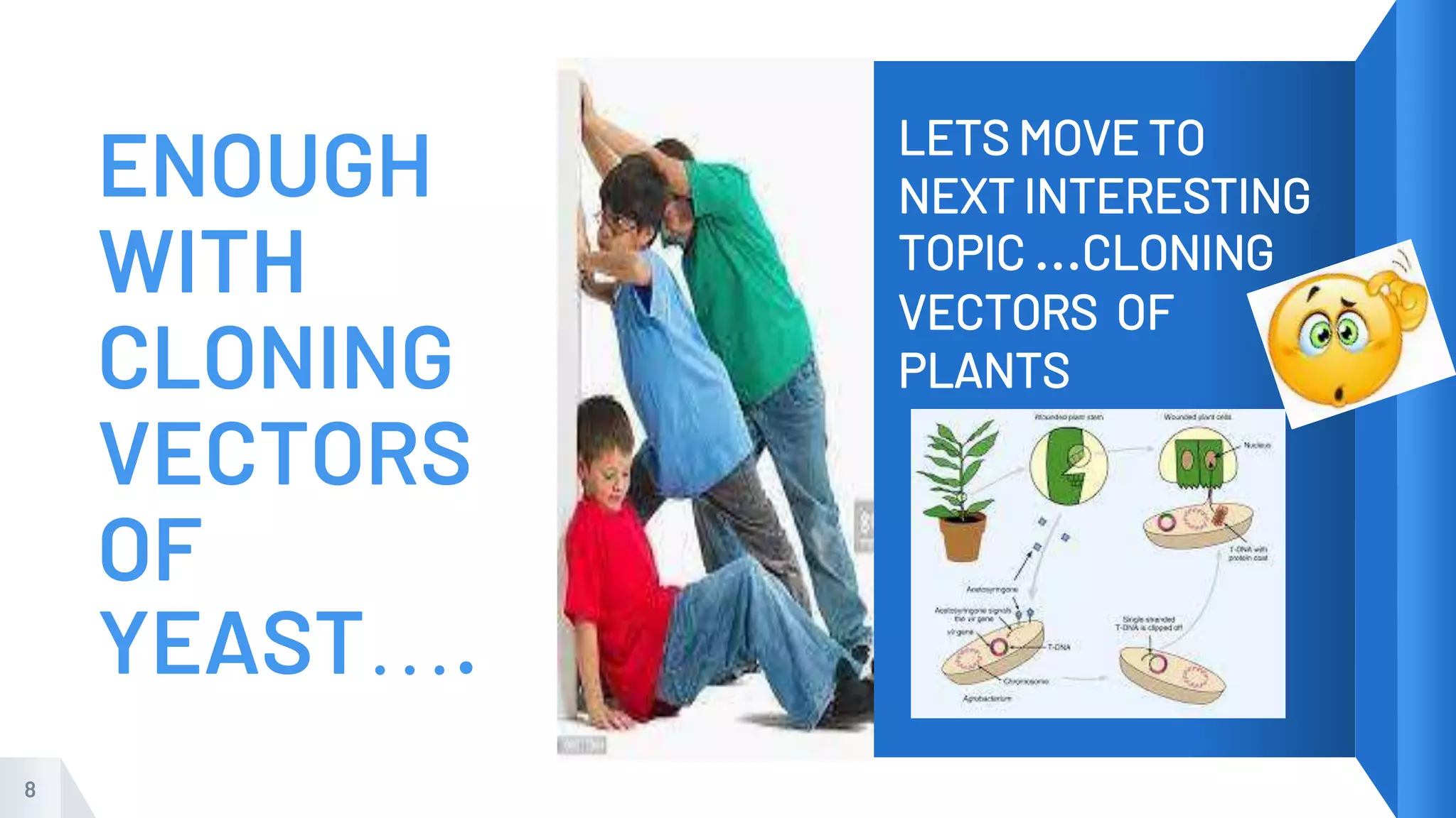 CLONING VECTORS FOR YEAST AND Agrobacterium tumefaciens.pptx ...