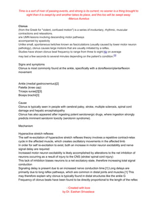 Clonus | PDF