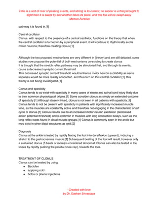 Clonus | PDF