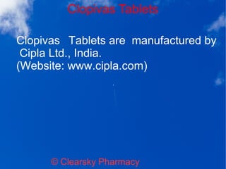 Clopivas (Clopidogrel Bisulfate Tablets) | ODP | Heart and ...