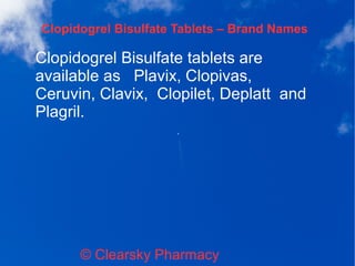 Clopivas (Clopidogrel Bisulfate Tablets) | ODP | Heart and ...