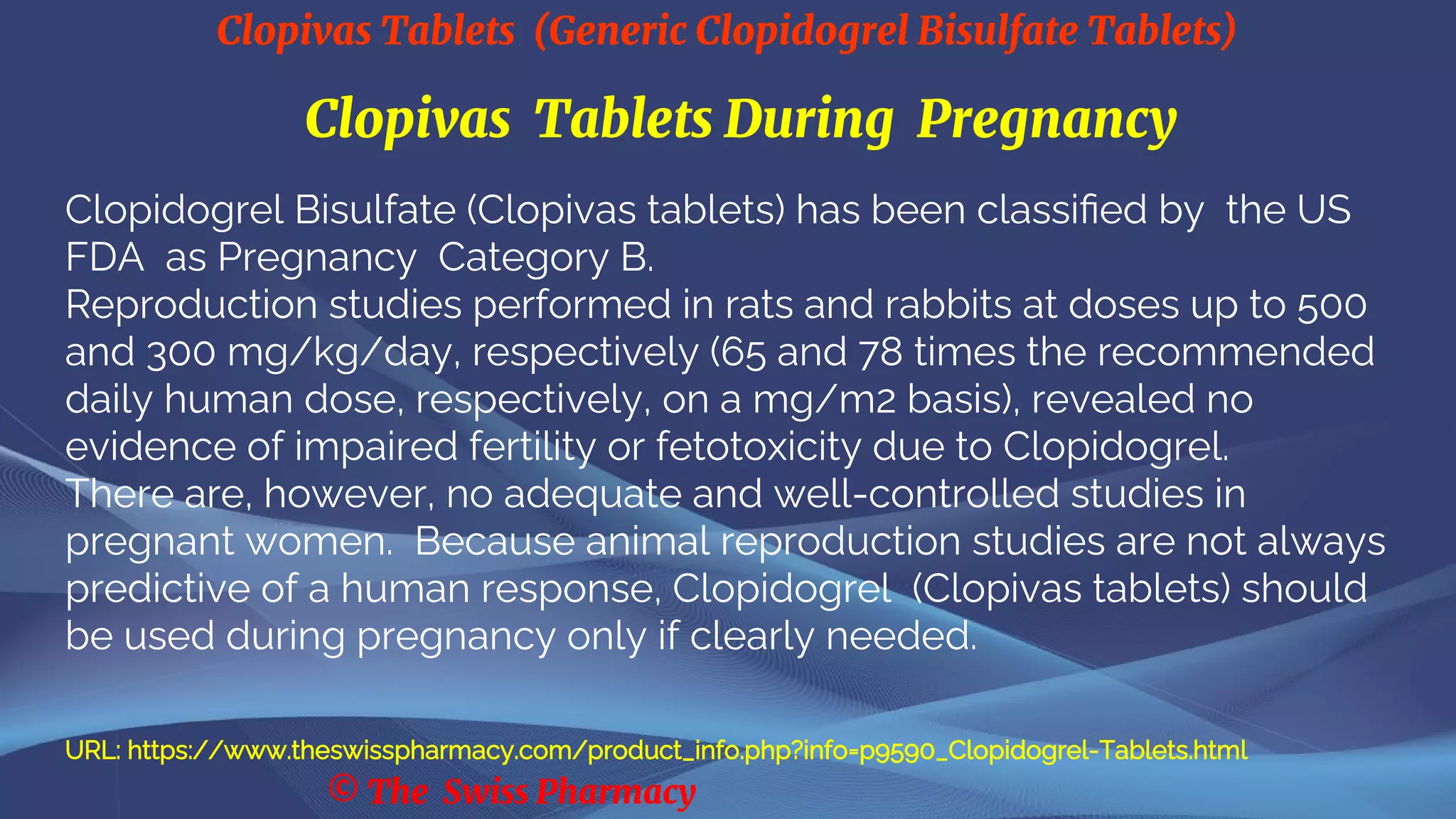 Clopivas Tablets (Generic Clopidogrel Bisulfate Tablets) | PDF