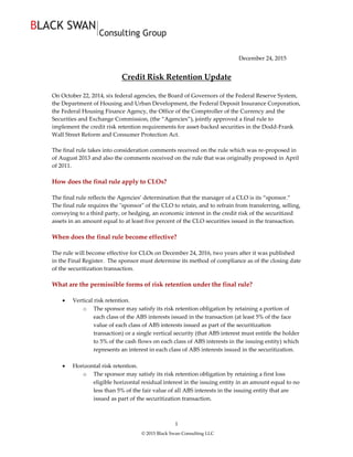 CLO Risk Retention Update | PDF