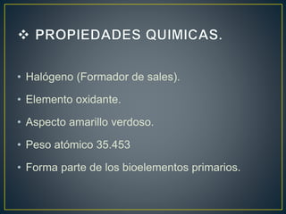 bioelemento cloro | PPTX