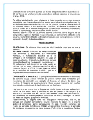 Cloroformo | DOCX