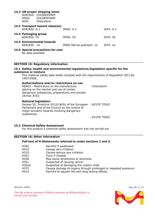 CLOROFORMO.pdf | Chemistry | Science
