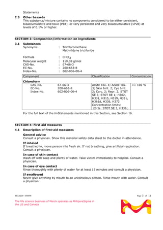 CLOROFORMO.pdf | Chemistry | Science